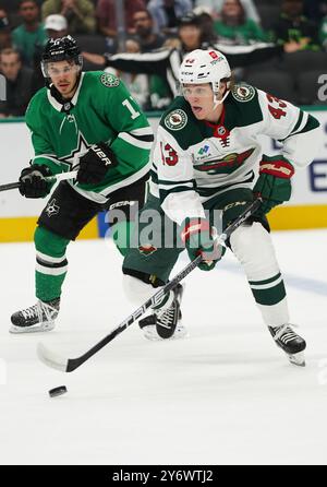 Dallas Stars center Logan Stankoven (11) celebrates his first period ...