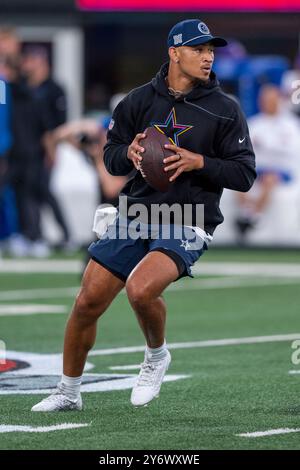 Dallas Cowboys quarterback Trey Lance looks to pass against the ...