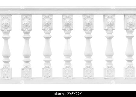 classical greek style baluster pillars within a balustrade wall on an ...