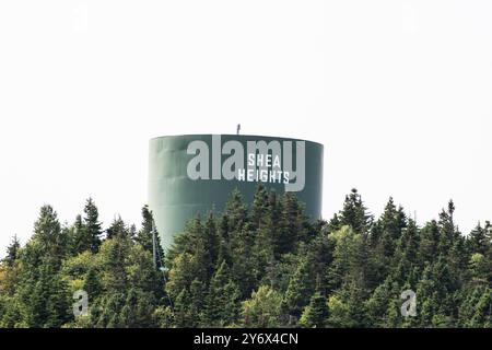 Shea Heights sign on the water tower on Blackhead Road in St. John's ...