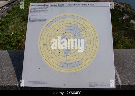 Newfoundland centred world sign at Signal Hill National Historic Site ...