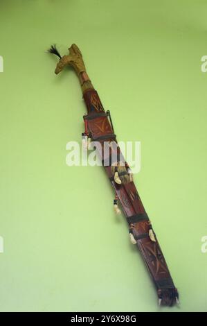 Mandau, traditional weapons of the Kalimantan Dayak indigenous tribes ...
