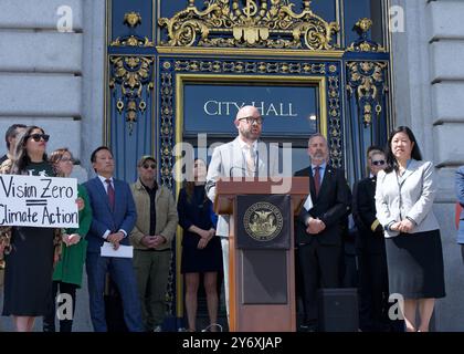 San Francisco, CA - March 28, 2024: SFMTA director Jeff Tumlin speaking ...
