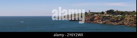 Lighthouse on the rock in Cascais, Portugal Stock Photo - Alamy