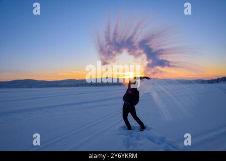 Mpemba effect made in Finnish Lapland, at Lake Inari, on a winter ...