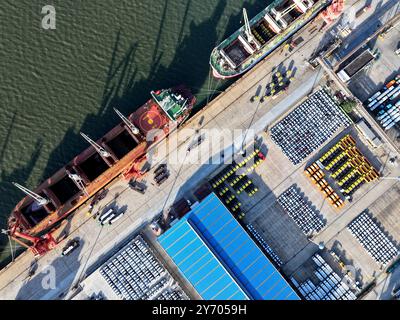 Export vehicles are ready for shipment at Lianyungang Port in Jiangsu ...