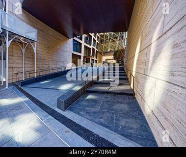 A secluded mid-block courtyard provides entry to One High Line’s ...