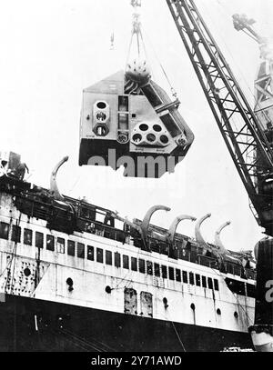 Picture shows: The new liner "Parthia" has a smartly raked stem ...