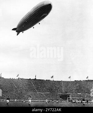 The 'Graf Zeppelin' over Wembley during the F.A. Cup Final Stock Photo ...
