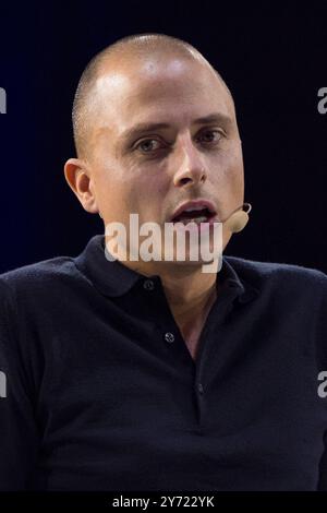 Torino, Italy. 26th Sep, 2024. American entrepreneur Sam Altman (right ...