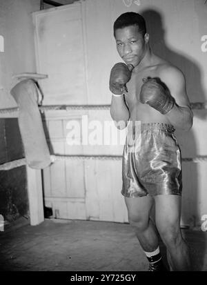 Roy Peterson "West Indian Welter", Jamaican boxer, in boxing ring, in ...