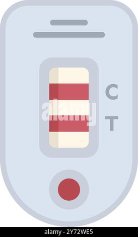 Rapid antigen test showing positive result for covid 19 with two red ...