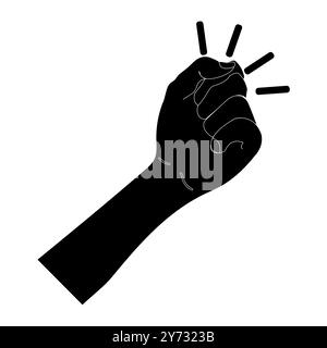 Hand knokning door icon illustration. Please knock sign board vector ...