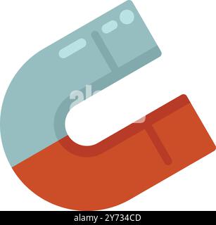 Horseshoe magnet with opposite poles attracting metallic objects Stock ...