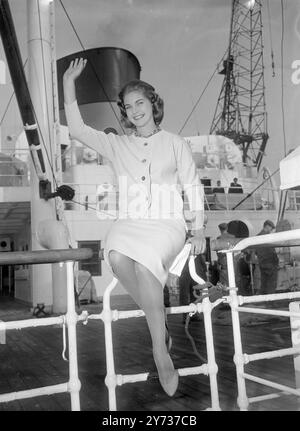 Miss World 1958 , Penny Coelen , aged 18 from South Africa , wears a ...