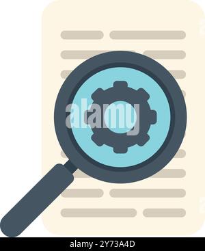 Processes Improvement concept. Magnifying glass over pie chart ...