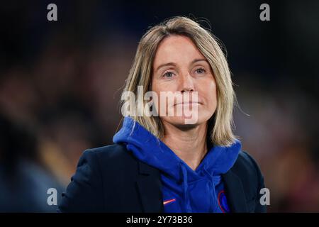 Chelsea manager Sonia Bompastor ahead of the Subway Women's League Cup ...