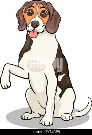 Beagle dog cartoon character illustration Stock Vector Image & Art - Alamy