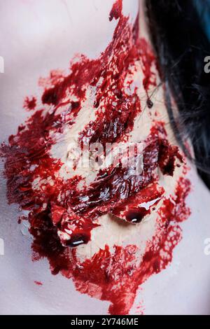Special Effects Wound Makeup Fake Injury Forearm Stock Photo - Alamy