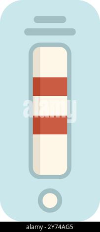Rapid antigen test cassette showing two red lines indicating positive ...