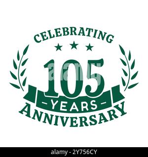 105th anniversary celebration design template. 105 years vector and ...