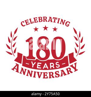 180th anniversary celebration design template. 180 years vector and ...