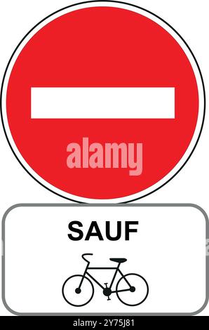 No entry for bicycles sign Stock Vector Image & Art - Alamy