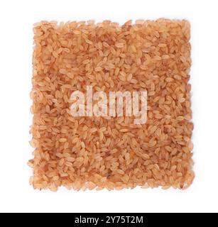 Raw matta rice isolated on white, top view Stock Photo - Alamy