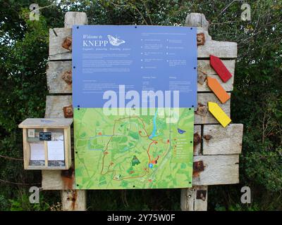 Knepp Rewilding Project - Information Board and Map with Waymarked ...
