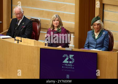 King Charles III with Presiding Officer of the Scottish Parliament ...