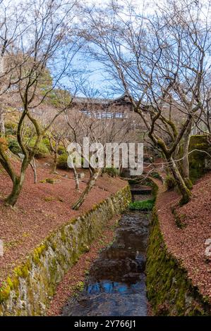 Kyoto, Japan, December 29, 2019. Impression of the main stairwell ...