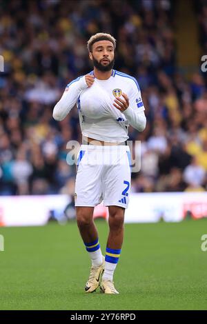 Jayden Bogle (Leeds United) during the Sky Bet Championship match ...