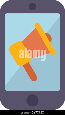 Orange megaphone announcing big news on white background Stock Vector ...