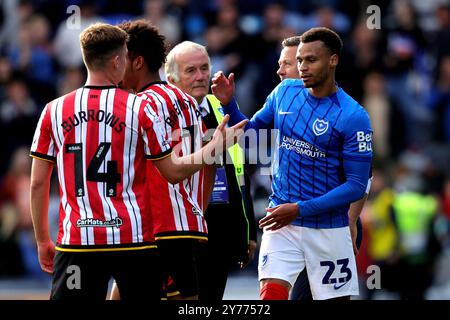 Sheffield United's Harrison Burrows (left) and Preston North End's ...