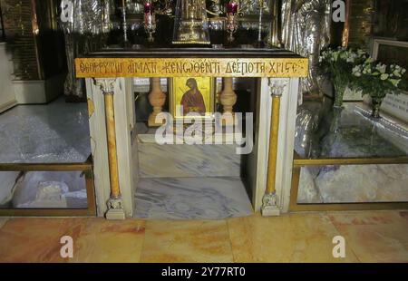 JERUSALEM ISRAEL, May 13, 2015: Golgotha, the place of Jesus ...