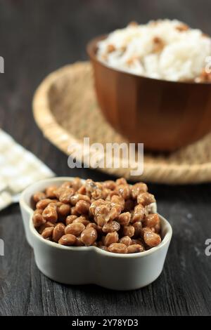 Natto Fermented Soybean with Stinky Smell. Japanese Traditional Dish ...