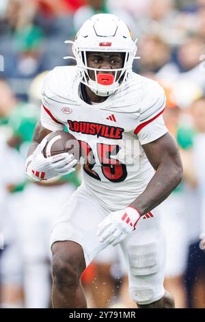 Louisville running back Isaac Brown celebrates after scoring a ...