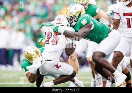 Louisville running back Isaac Brown celebrates after scoring a ...