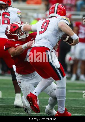 Indiana linebacker Aiden Fisher in action during the second half of an ...