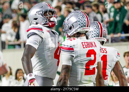Ohio State wide receiver Jeremiah Smith (4) runs the ball during the ...