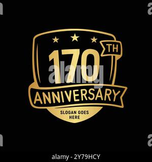 170 years anniversary celebration shield design template. 170th ...