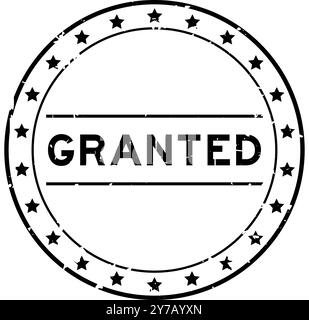 Grunge black granted word rubber seal stamp on white background Stock ...