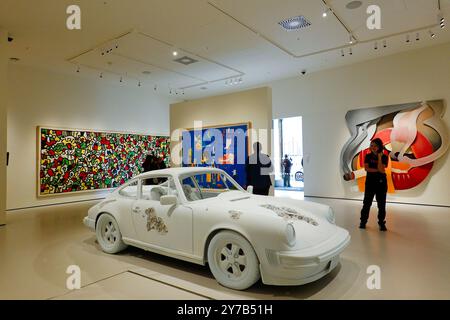 Moco Museum London UK. Crystal encrusted Porsche by Daniel Arsham Stock ...