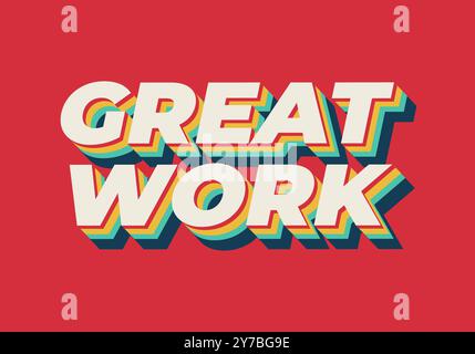 Great work. Text effect design in 3D style with good colors Stock ...