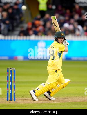 Australia's Josh Inglis bats during the ICC Champions Trophy cricket ...