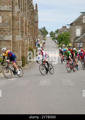 The cycle race, at Mantilly in Normandie, France, Europe in September ...