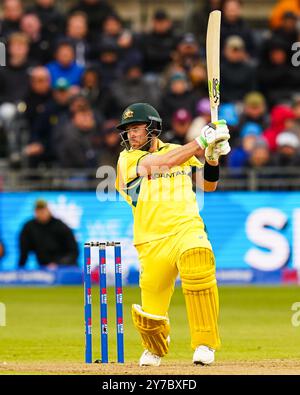 Australia's Josh Inglis bats during the ICC Champions Trophy cricket ...