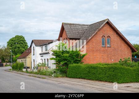 Buildings at the street of town of Rodby in Denmark Stock Photo - Alamy