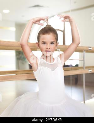 Cute little ballerina in dance studio Stock Photo - Alamy