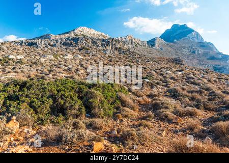 Gramvoussa Peninsula, Access to Balos Beach, Crete, Greece Stock Photo ...